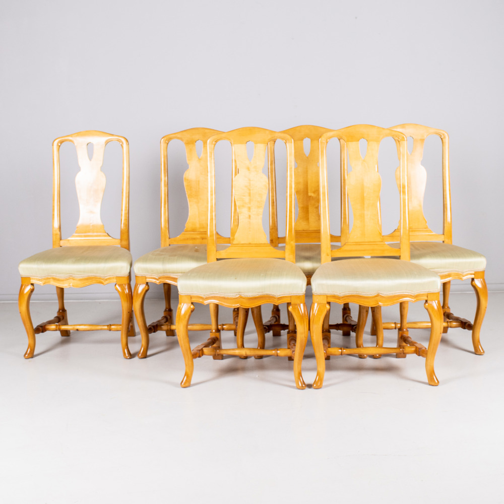 STOLAR, 6 st, bondrokokostil, 1900-talet… | Auktion.se