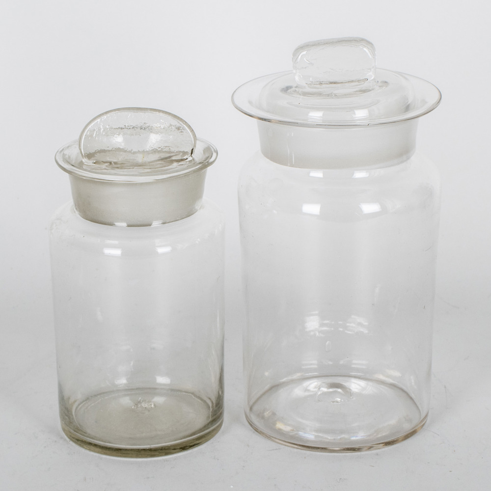 BURKAR MED LOCK, 2 st, glas, 1800-tal | Auktion.se