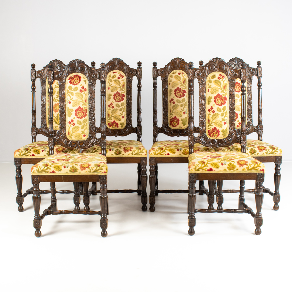 STOLAR, 6 st, barockstil, omkring år 1900 | Auktion